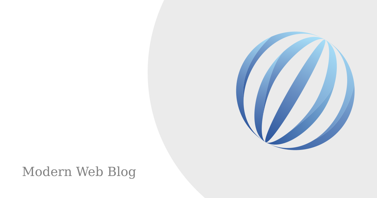 Modern Web Blog