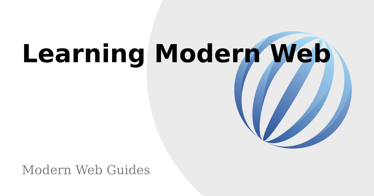 Learning Modern Web: Modern Web